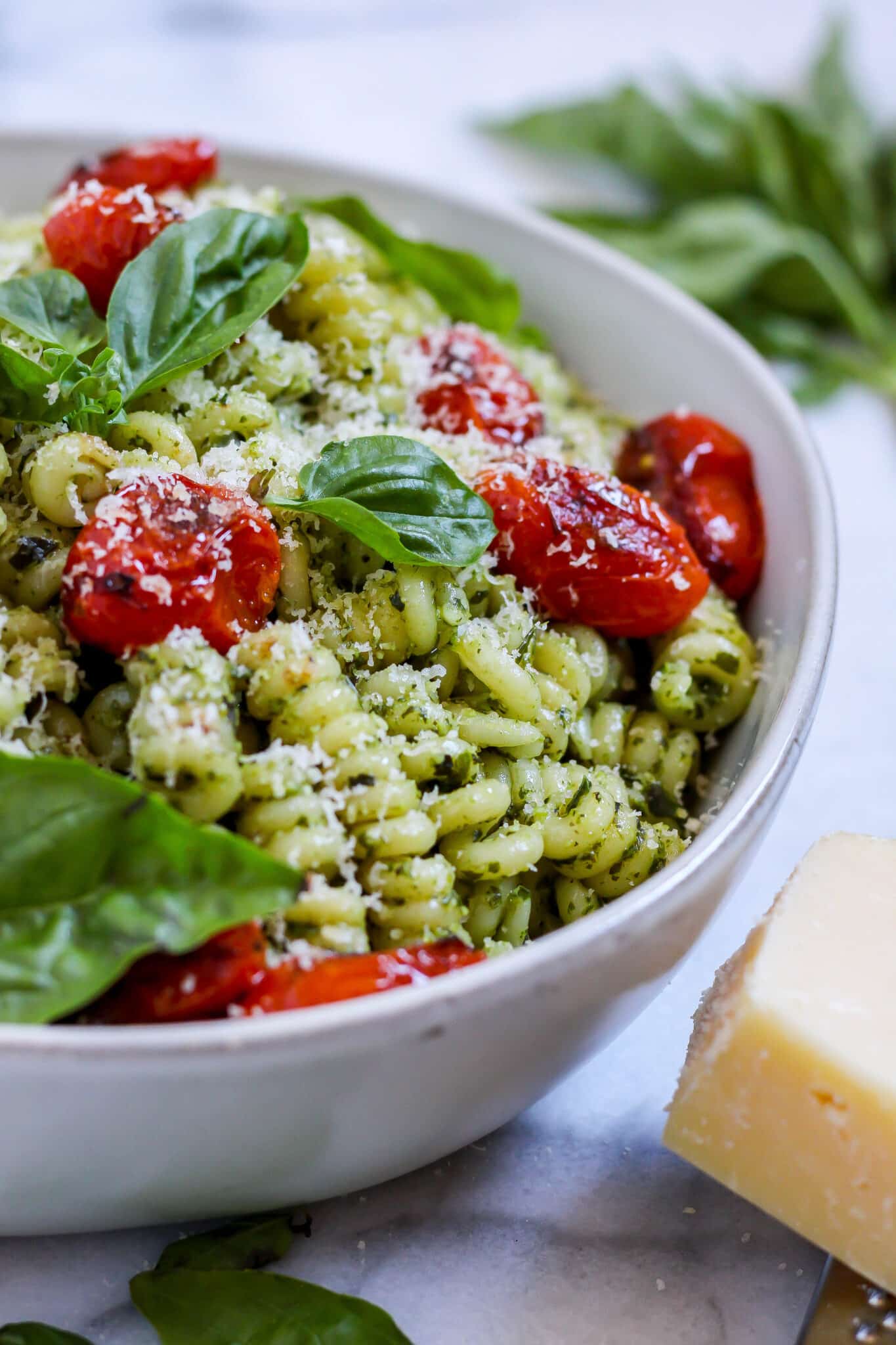 Pasta al Pesto (with Balsamic Blistered Cherry Tomatoes) - Nutrition to ...