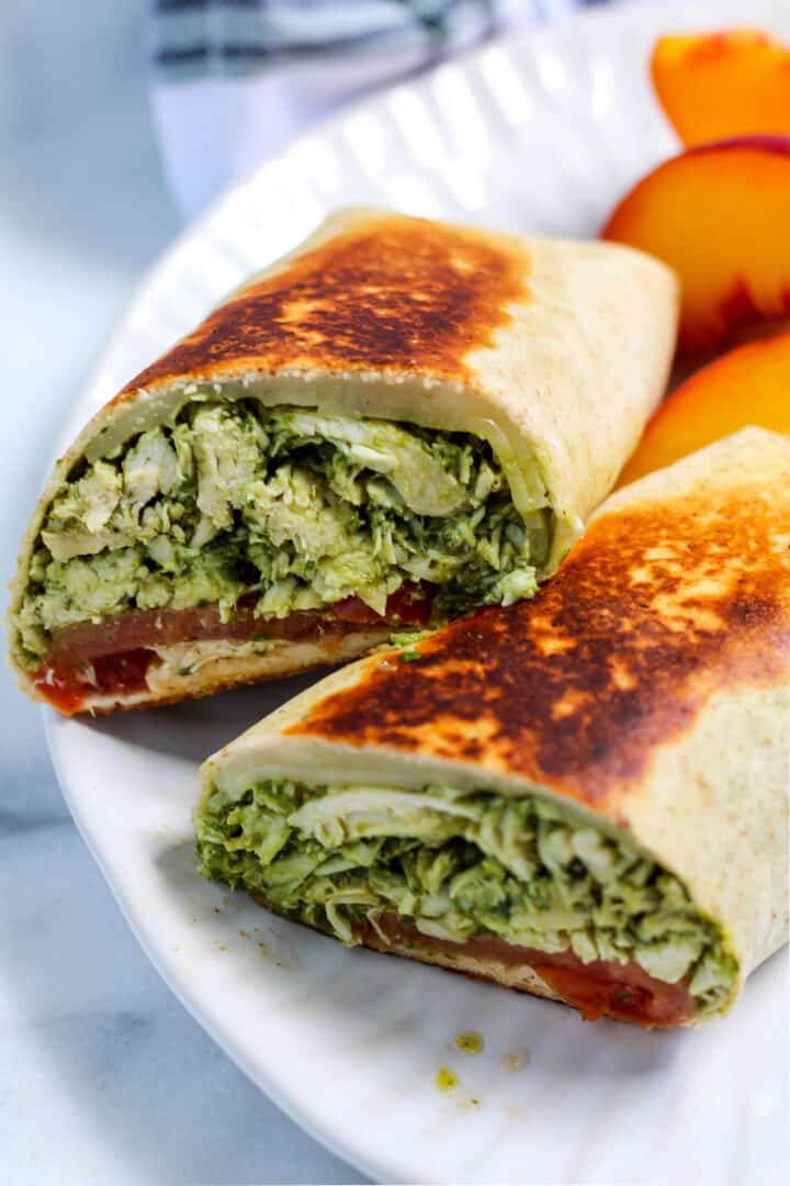 Pesto Chicken Wrap - Nutrition to Fit | Lindsey Janeiro | Easy Healthy ...